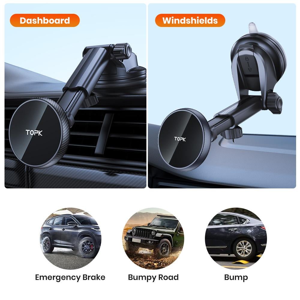TOPK D49N Magsafe Phone Mount For Car Dashboard – TOPK Official Store